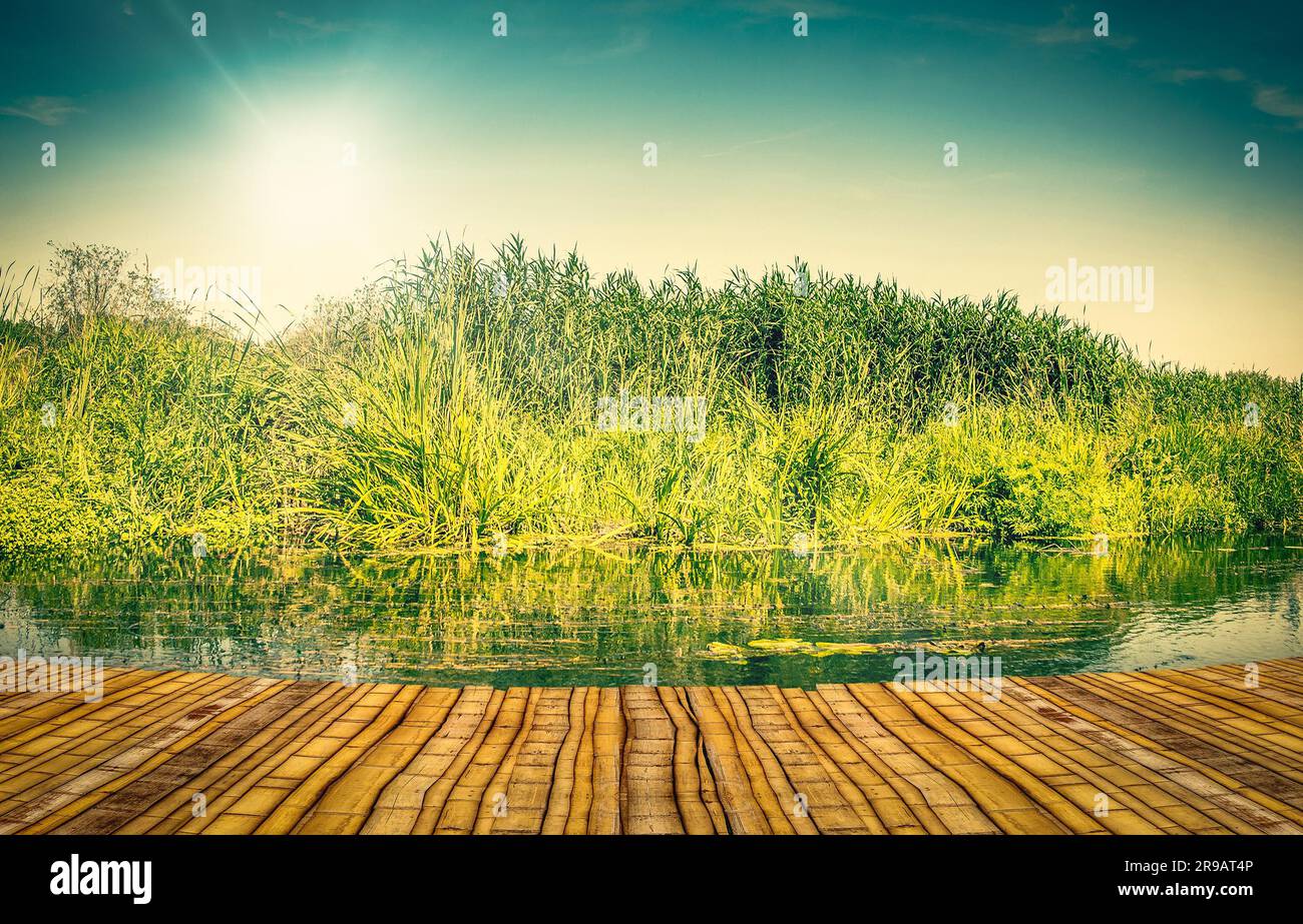 Bamboo pier hi-res stock photography and images - Alamy