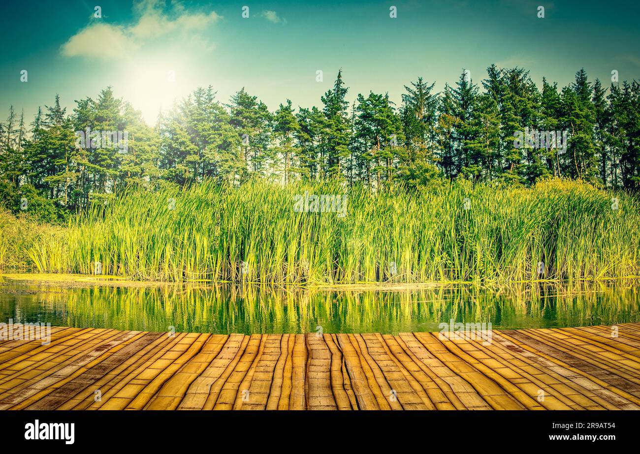 Bamboo pier hi-res stock photography and images - Alamy