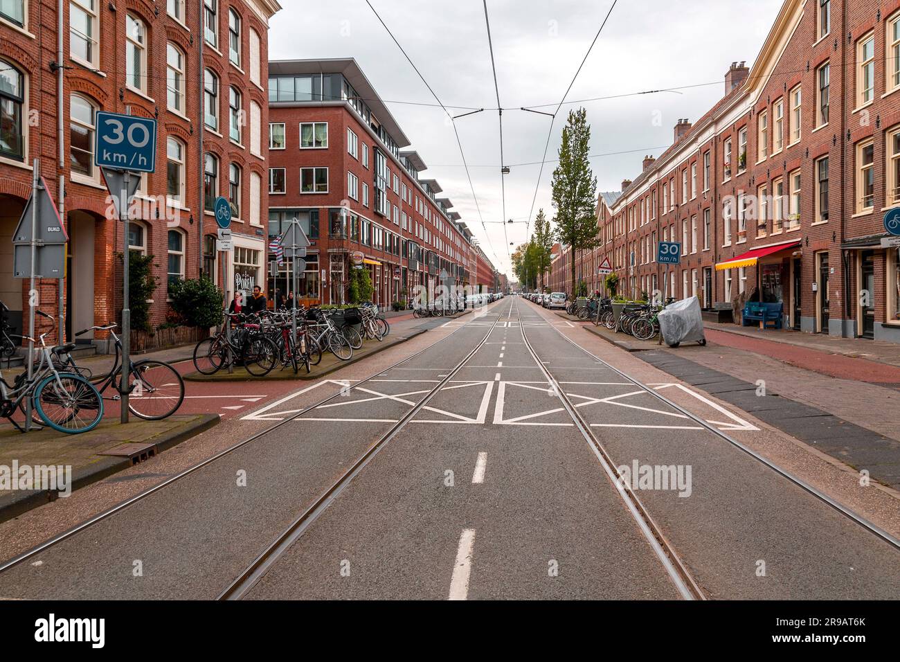 Amsterdam, the Netherlands - October 17, 2021: Street view and generic ...