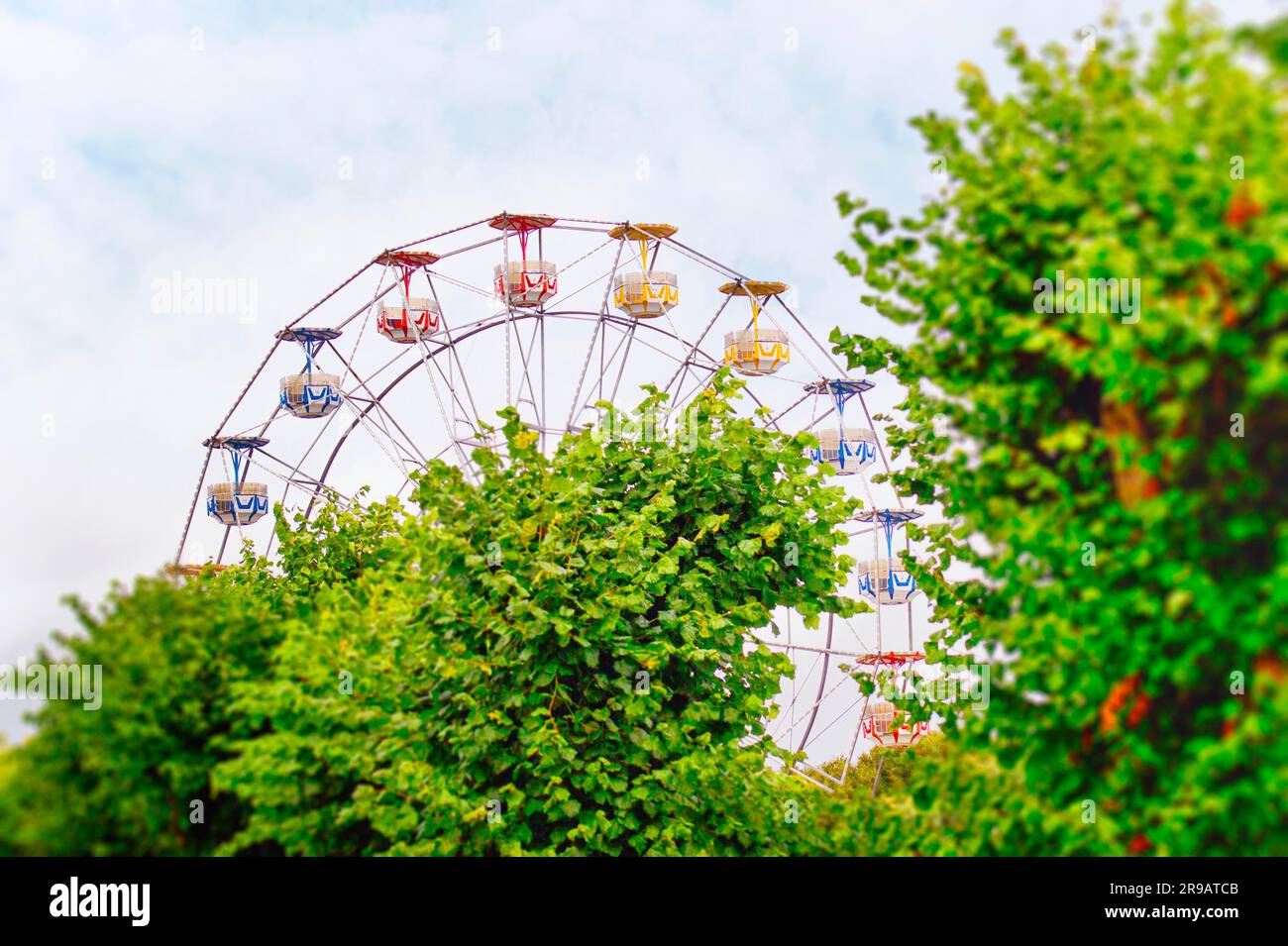 Ferris wheel trees in park amusement park hi-res stock photography and ...
