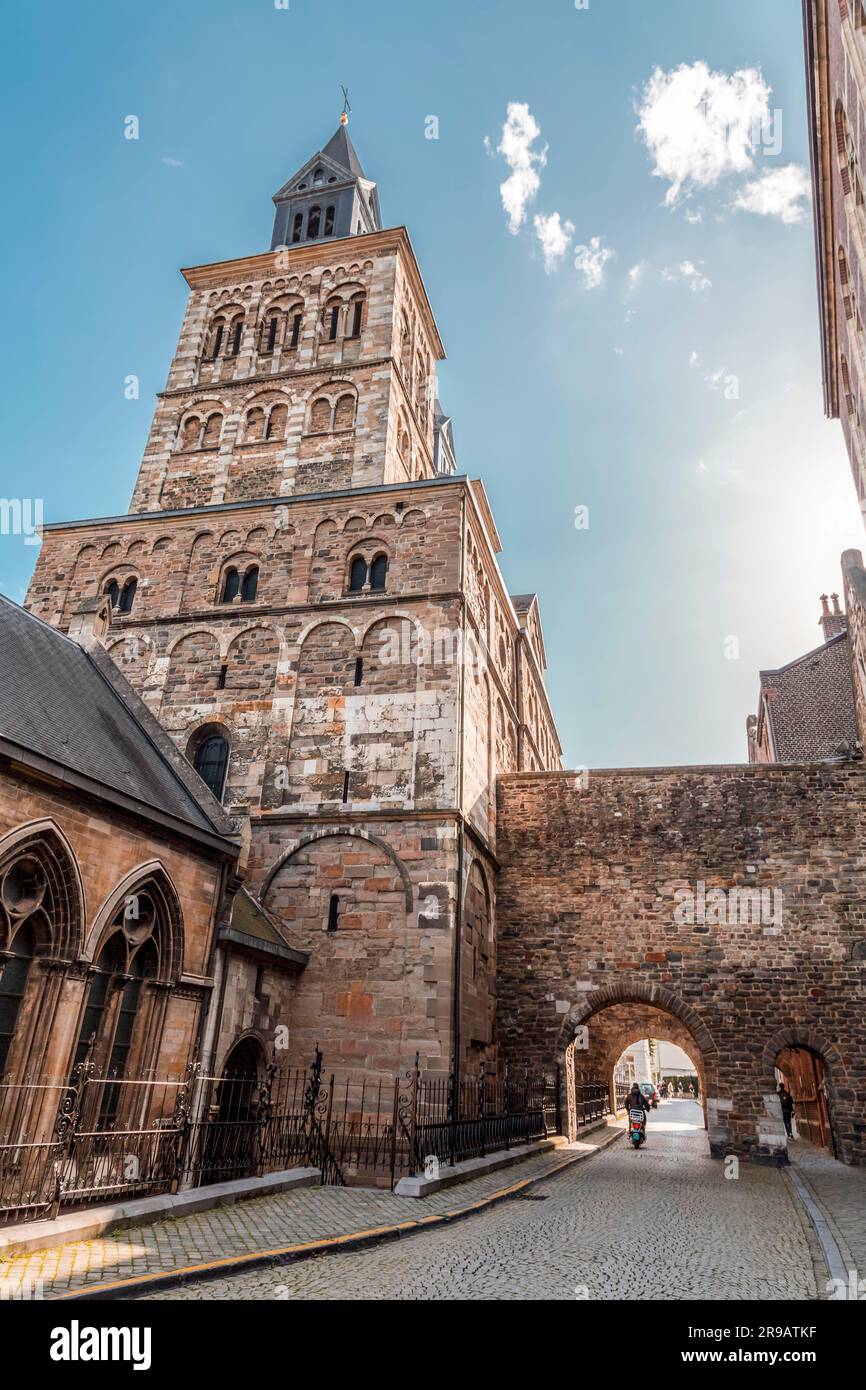 Saint Servatius Basilica and the St. John Church at the Vrijthof Square ...