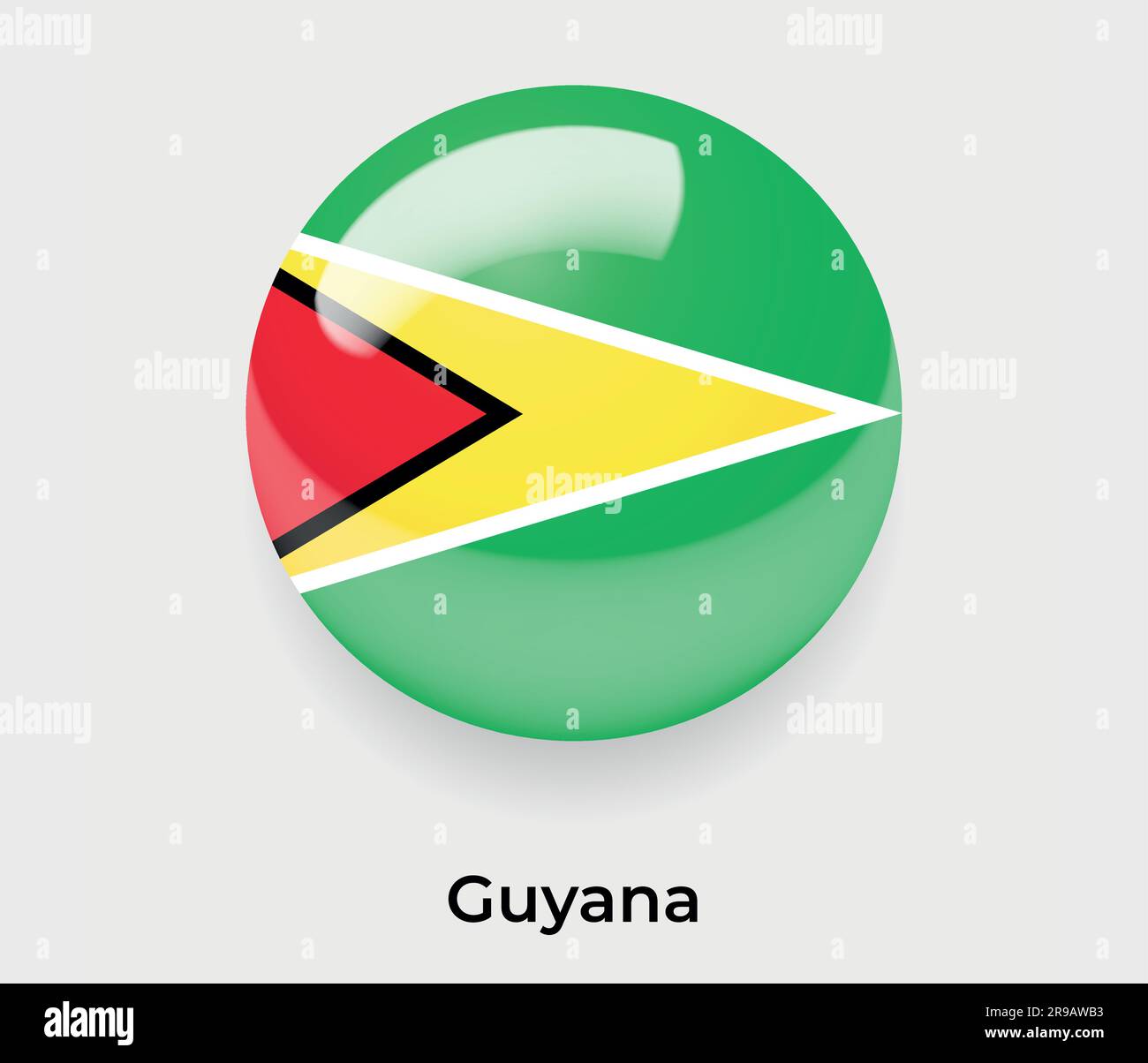Guyana circle flag hi-res stock photography and images - Alamy