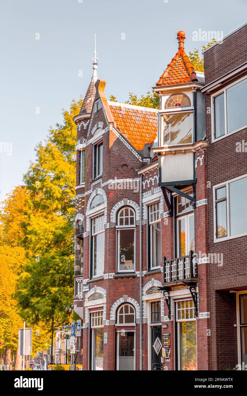 Utrecht, NL - OCT 9, 2021: Street view and traditional Dutch buildings ...
