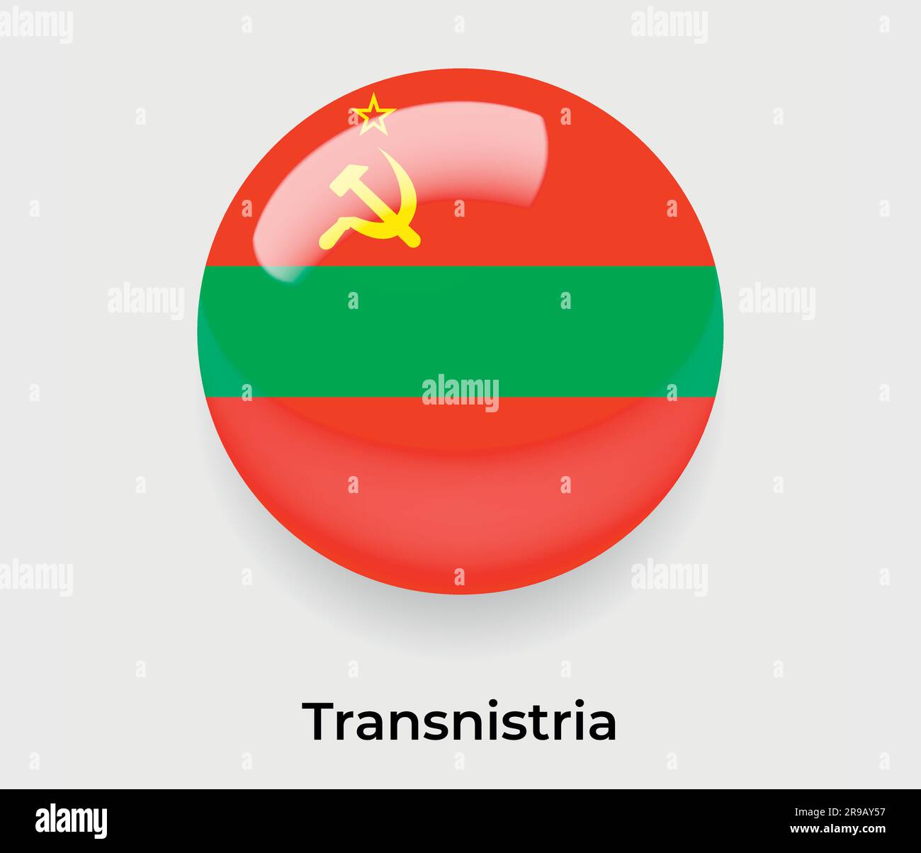 Transnistria glossy flag bubble circle round shape icon vector illustration glass Stock Vector ...