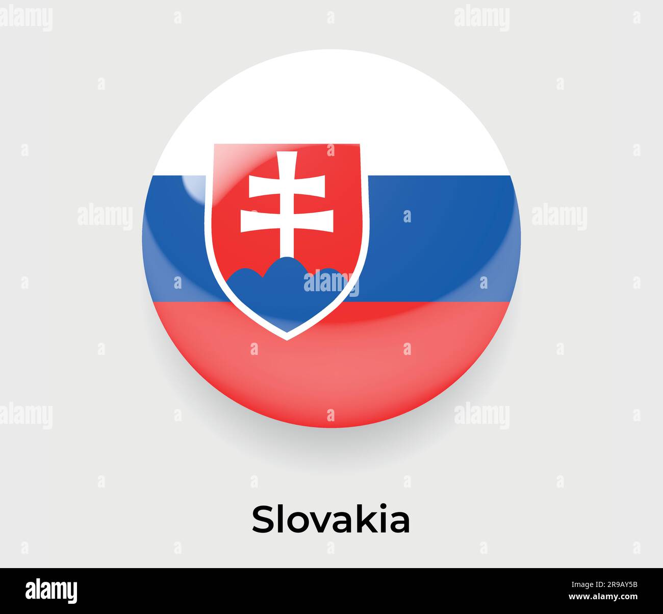 Slovakia glossy flag bubble circle round shape icon vector illustration glass Stock Vector Image ...