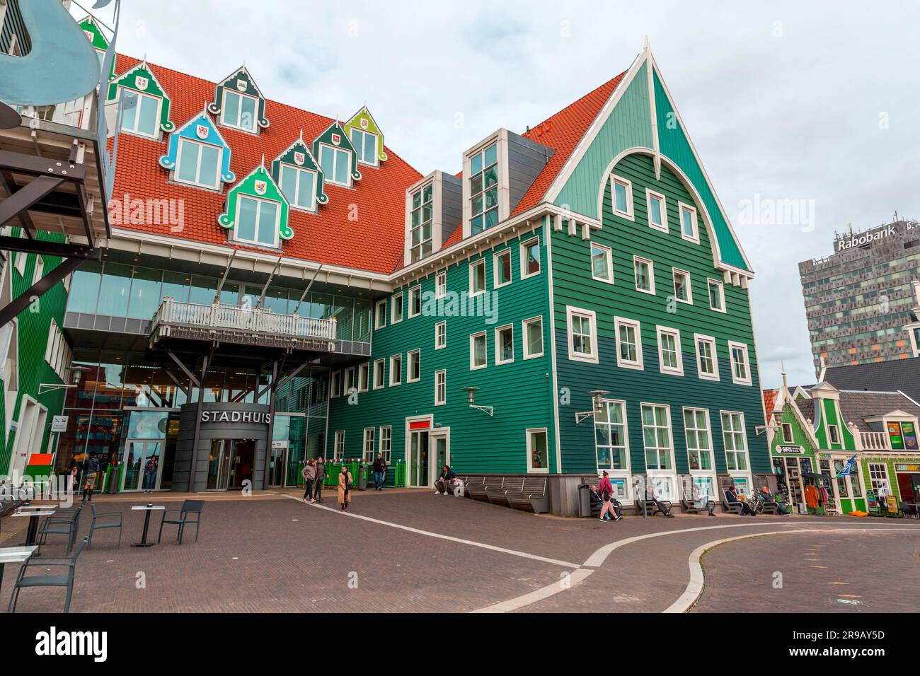 Zaandam, the Netherlands - October 14, 2021: Street view and typical ...