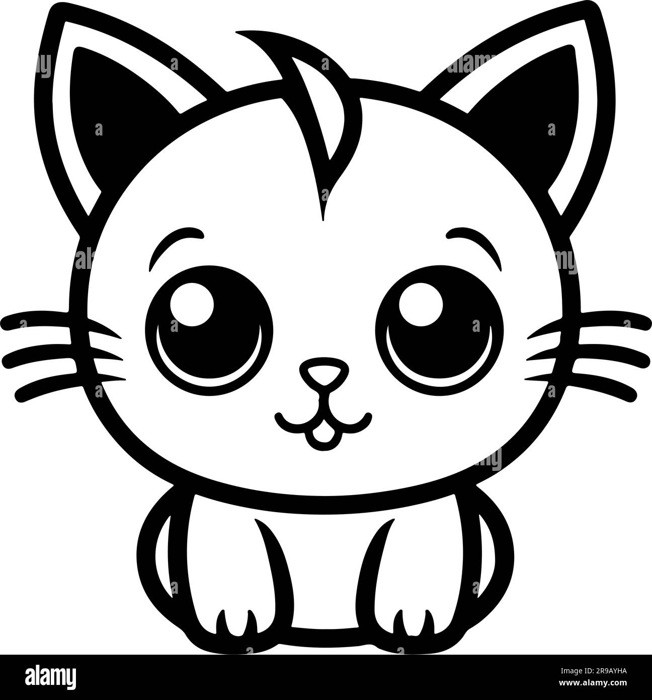 Cat cute Black and White Stock Photos & Images - Alamy