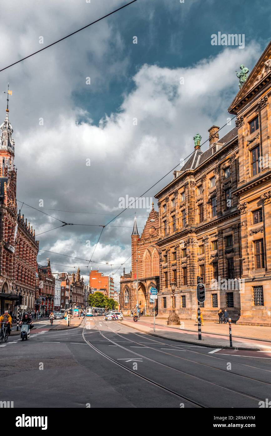 Amsterdam, the Netherlands - October 14, 2021: Street view and generic ...