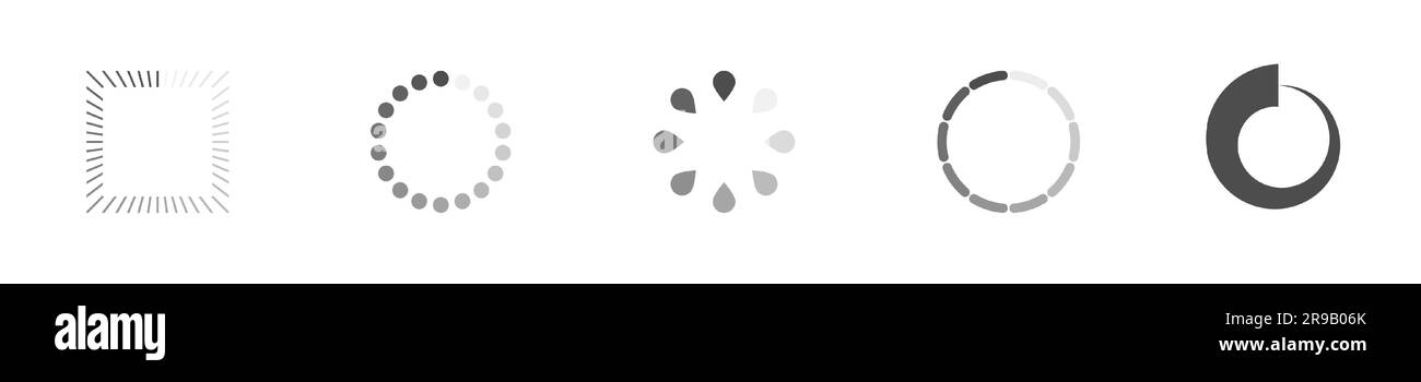 Download sign set. Load icons set. Load system. Data load. Loading bar ...