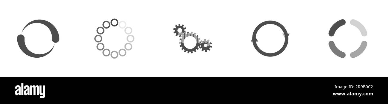 Download sign set. Load icons set. Load system. Data load. Loading bar ...