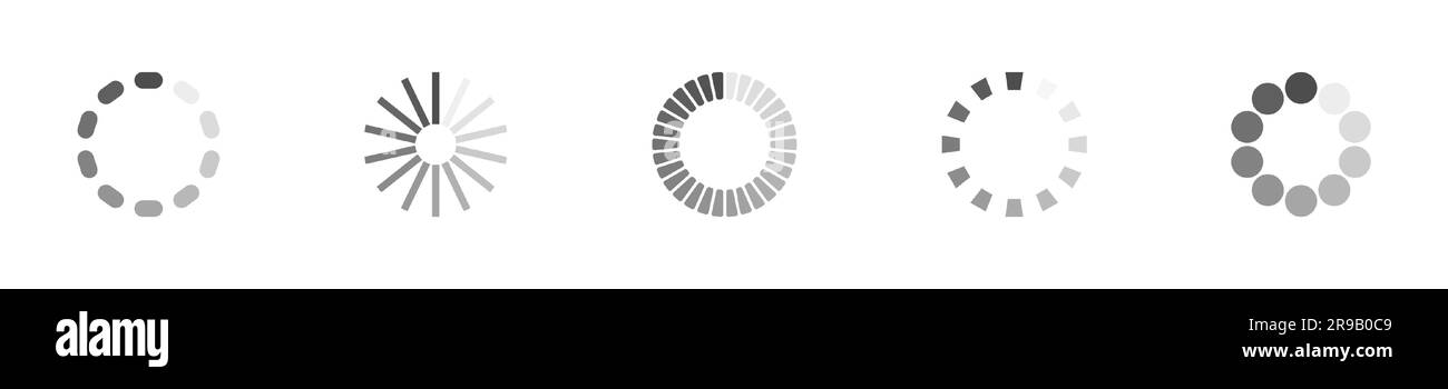 Download sign set. Load icons set. Load system. Data load. Loading bar ...