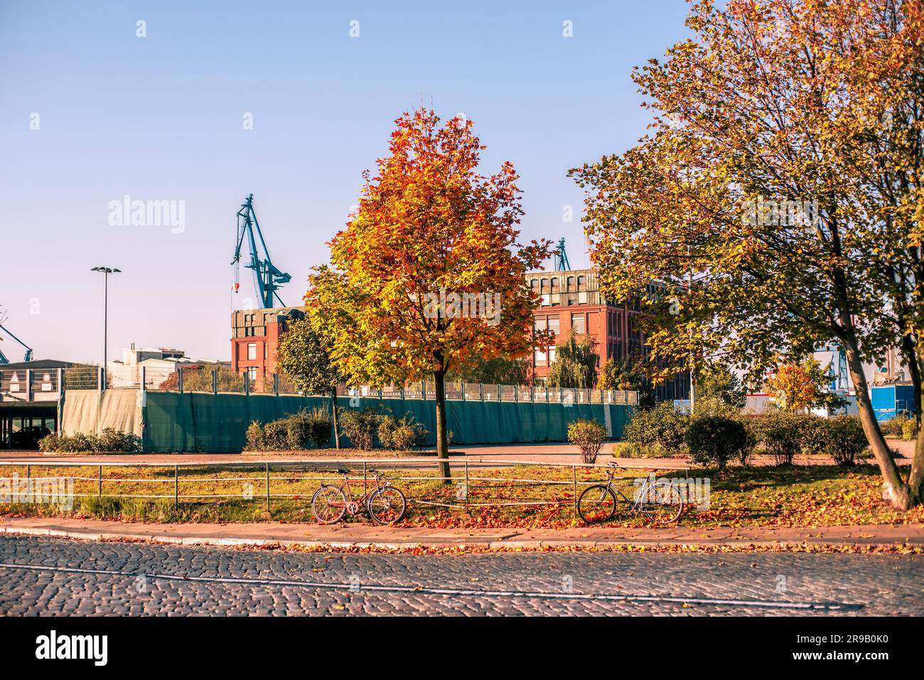 Autumn scenery at a city location Stock Photo - Alamy