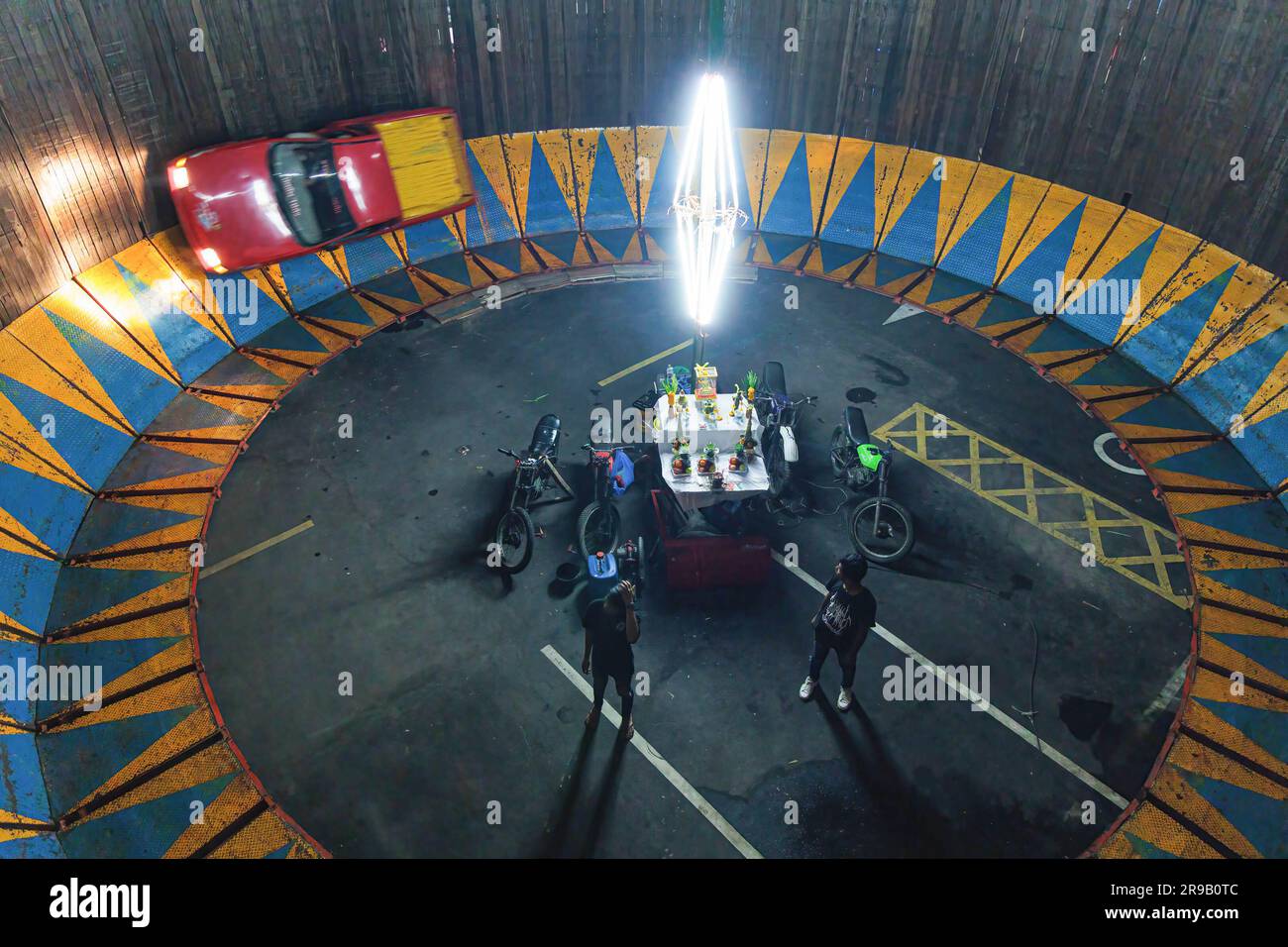 Truck acrobat perform during the show. Worawoot the iron bones, Thai ...