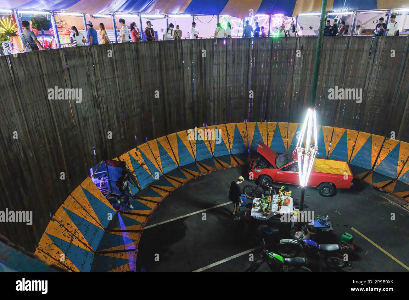 Worawoot the iron bones, seen preparing during the show. Worawoot the ...