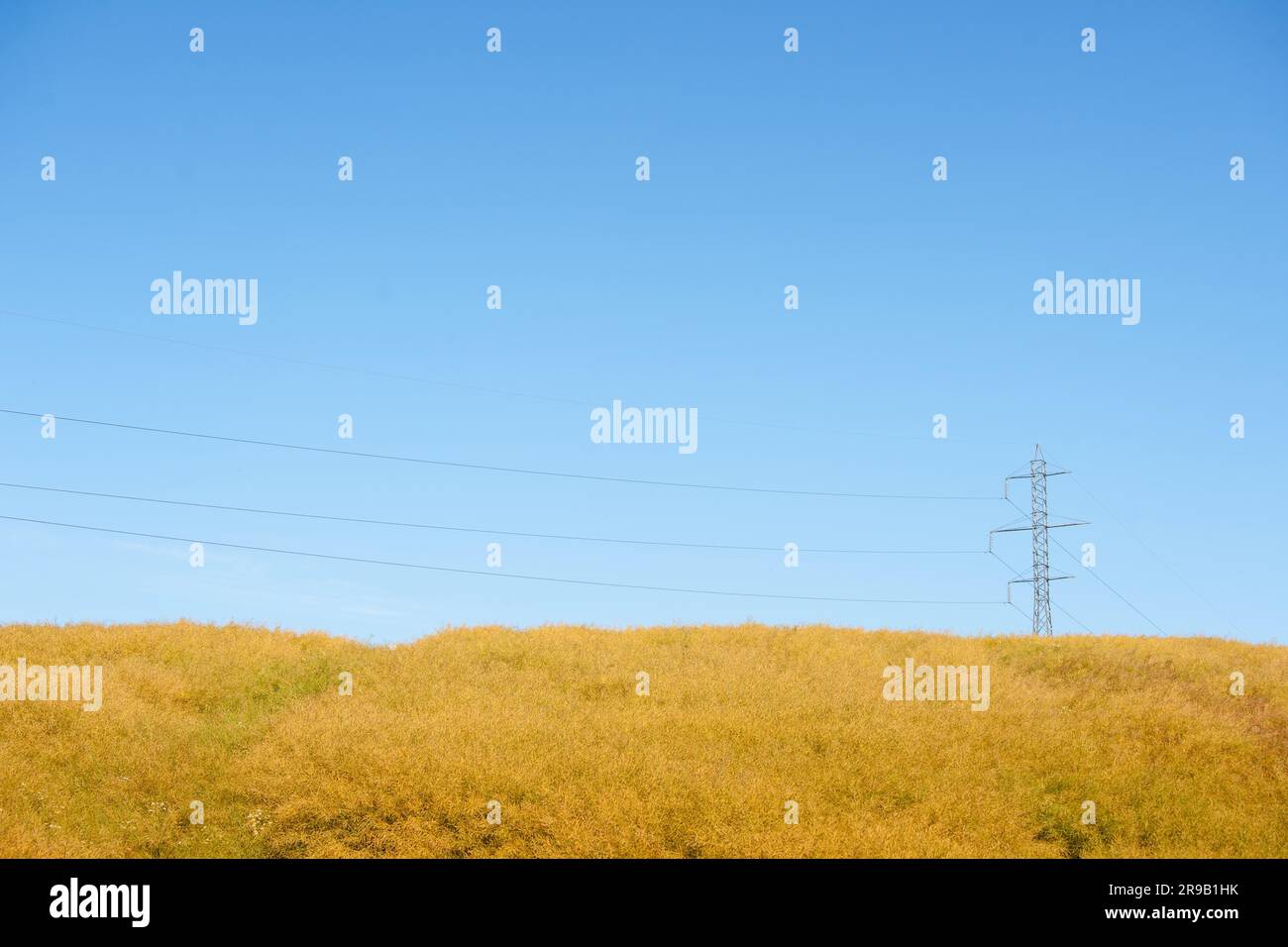 Pylons on farmland hi-res stock photography and images - Alamy