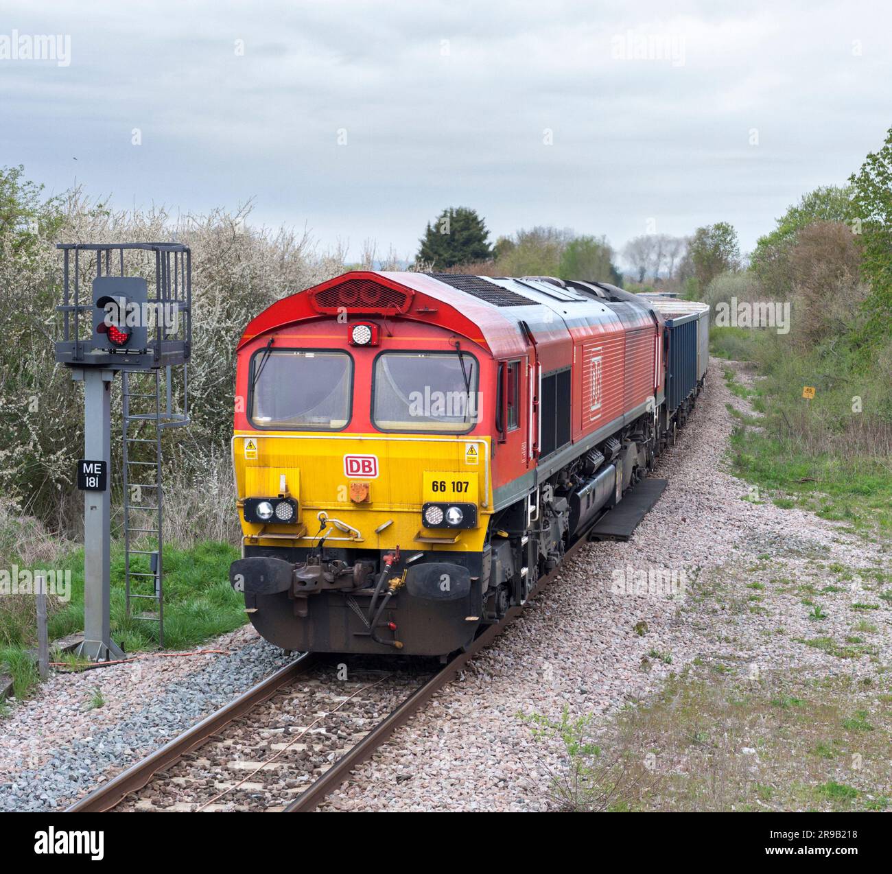 DB cargo rail UK class 66 locomotive passing Little Kimble (Aylesbury ...