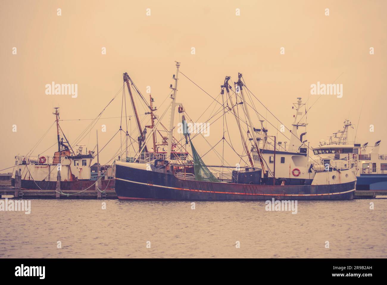 Old fashioned fishing boats hi-res stock photography and images - Alamy