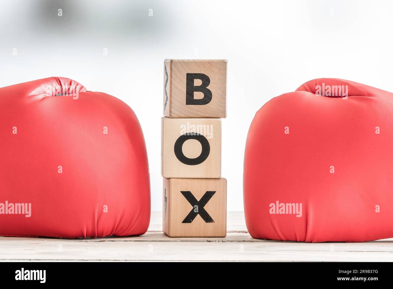 Boxing gloves on table hi-res stock photography and images - Alamy