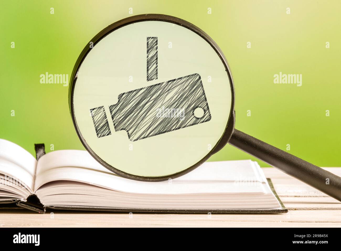 Surveillance investigation with a pencil drawing of a surveillance ...