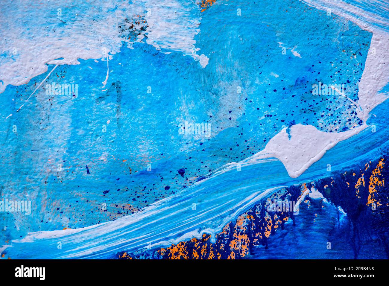 Abstract wall texture with spray paint fragment, close up texture ...