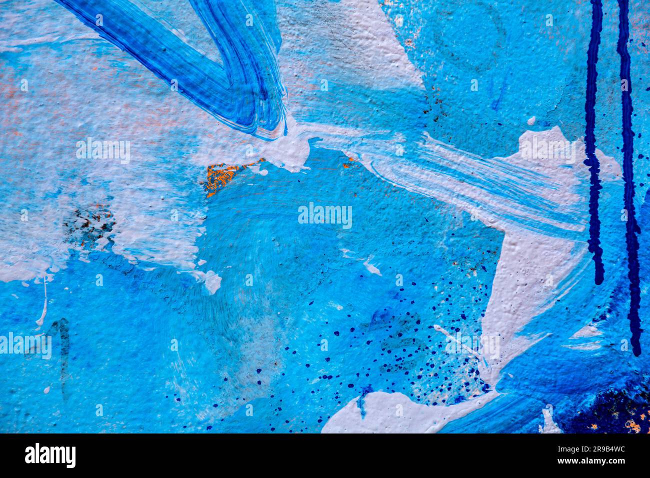 Abstract wall texture with spray paint fragment, close up texture ...