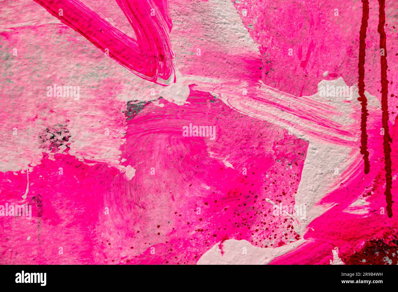 Abstract wall texture with spray paint fragment, close up texture ...