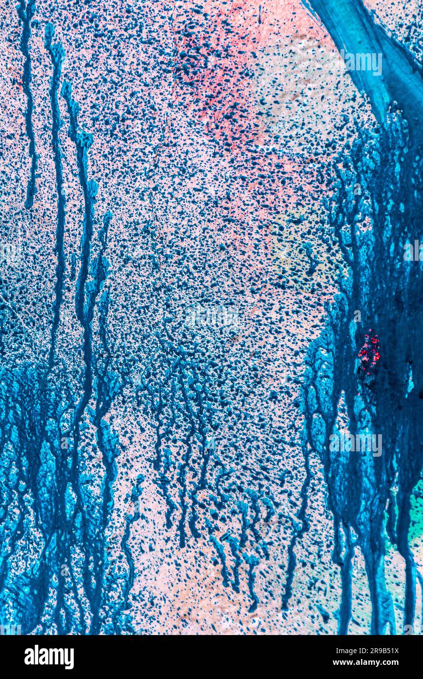 Abstract wall texture with spray paint fragment, close up texture ...