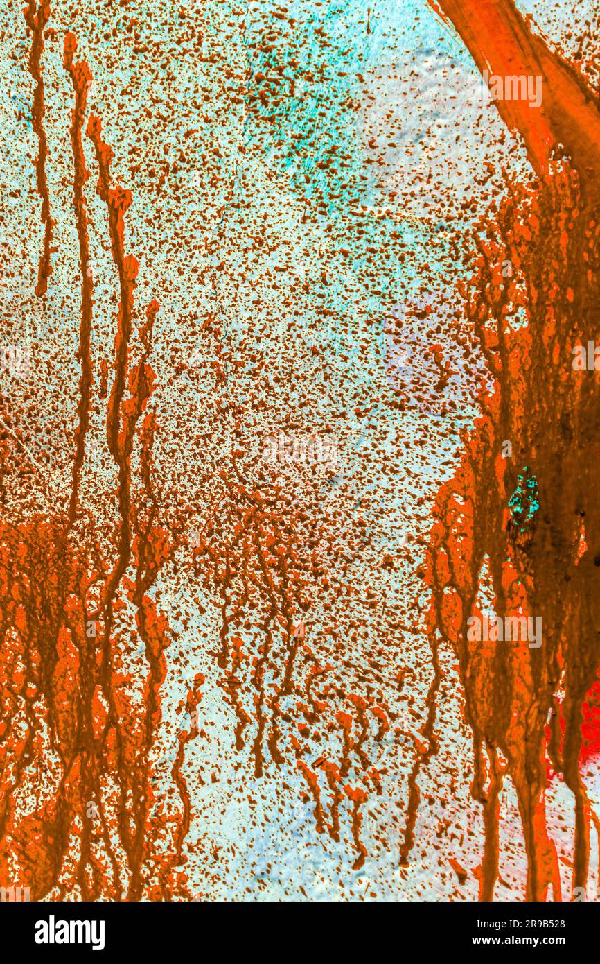 Abstract wall texture with spray paint fragment, close up texture ...