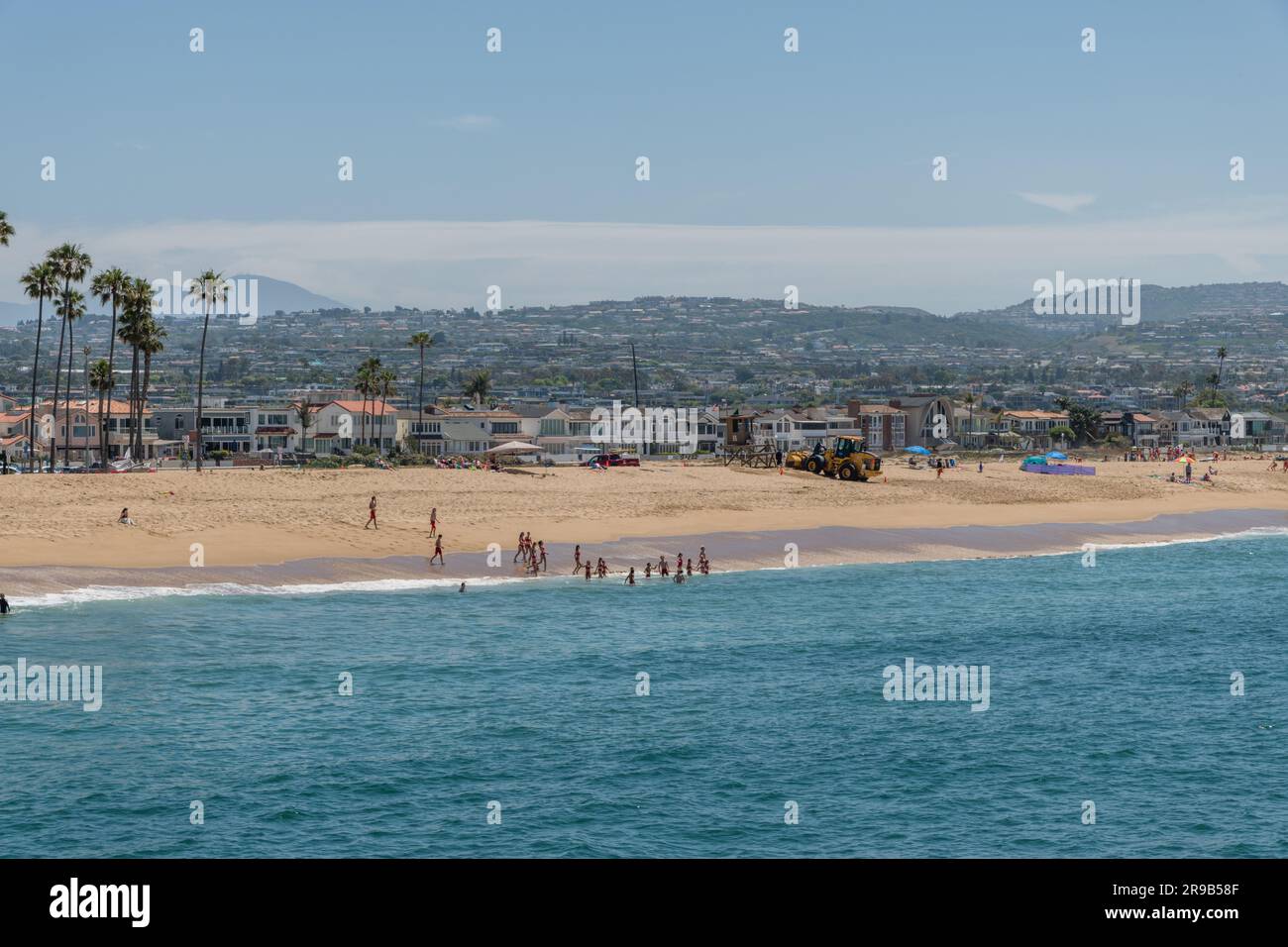 Scenic Newport Beach coastal vista from Balboa Pier, Orange County ...