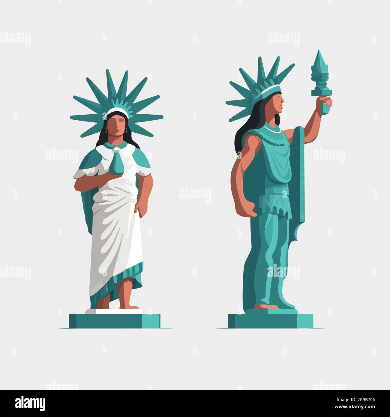 American flag american culture statue of liberty Stock Vector Images ...