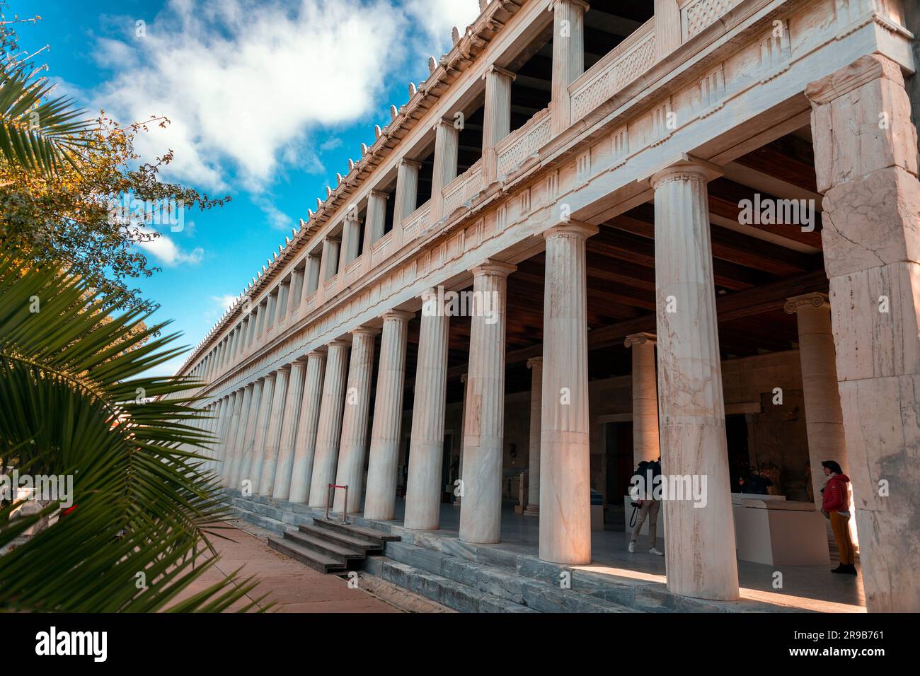 Athens, Greece - 25 Nov 2021: The Stoa of Attalos is a covered portico ...