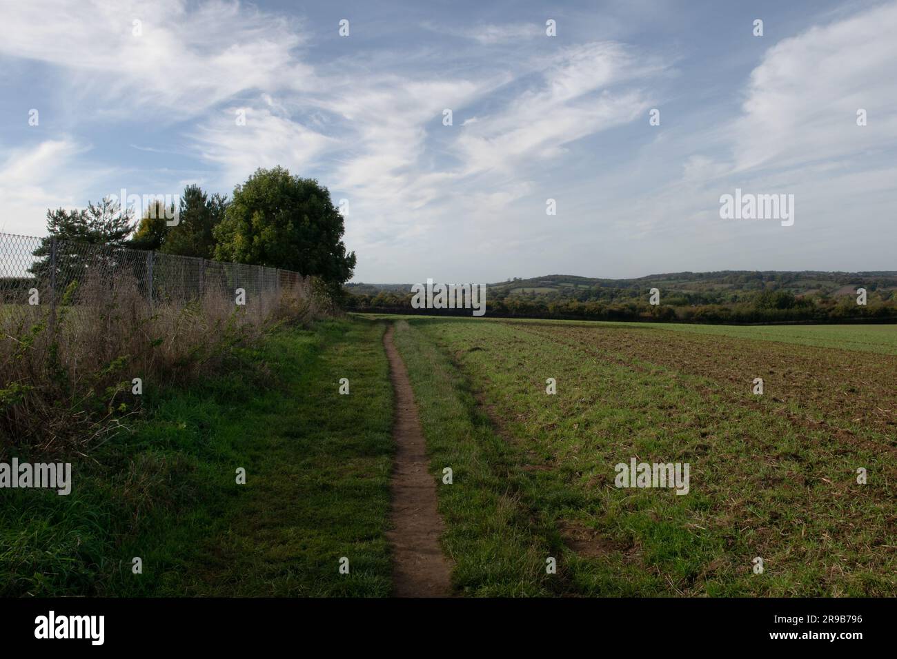 The East Mendip Way on the edge of Frome, Somerset, England Stock Photo ...