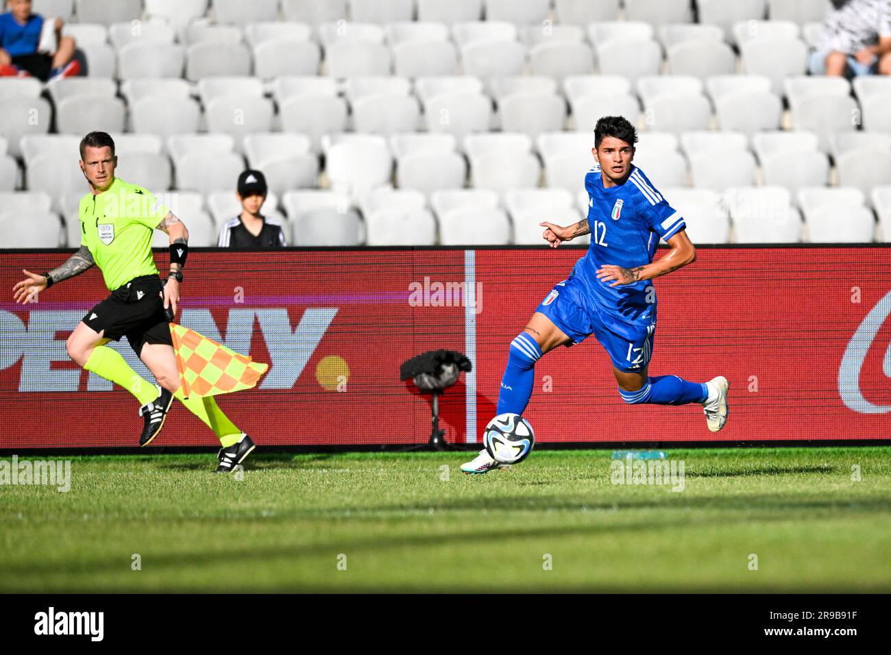 Cluj Napoca, Romania. 25th June, 2023. Italy U21's Raoul Bellanova ...