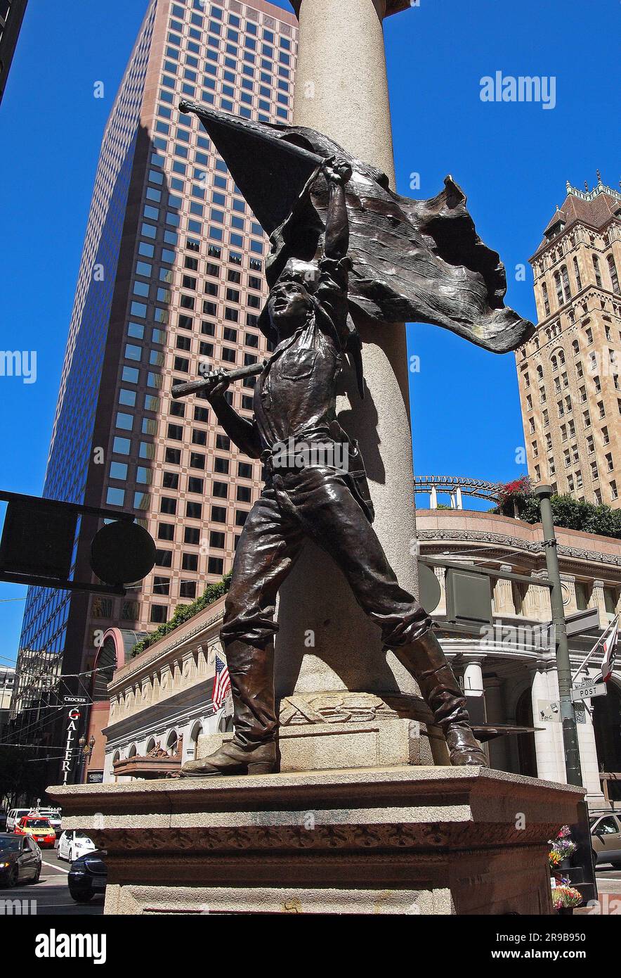 Admissions Day Monument Miner statue by Douglas Tilden on Market street ...