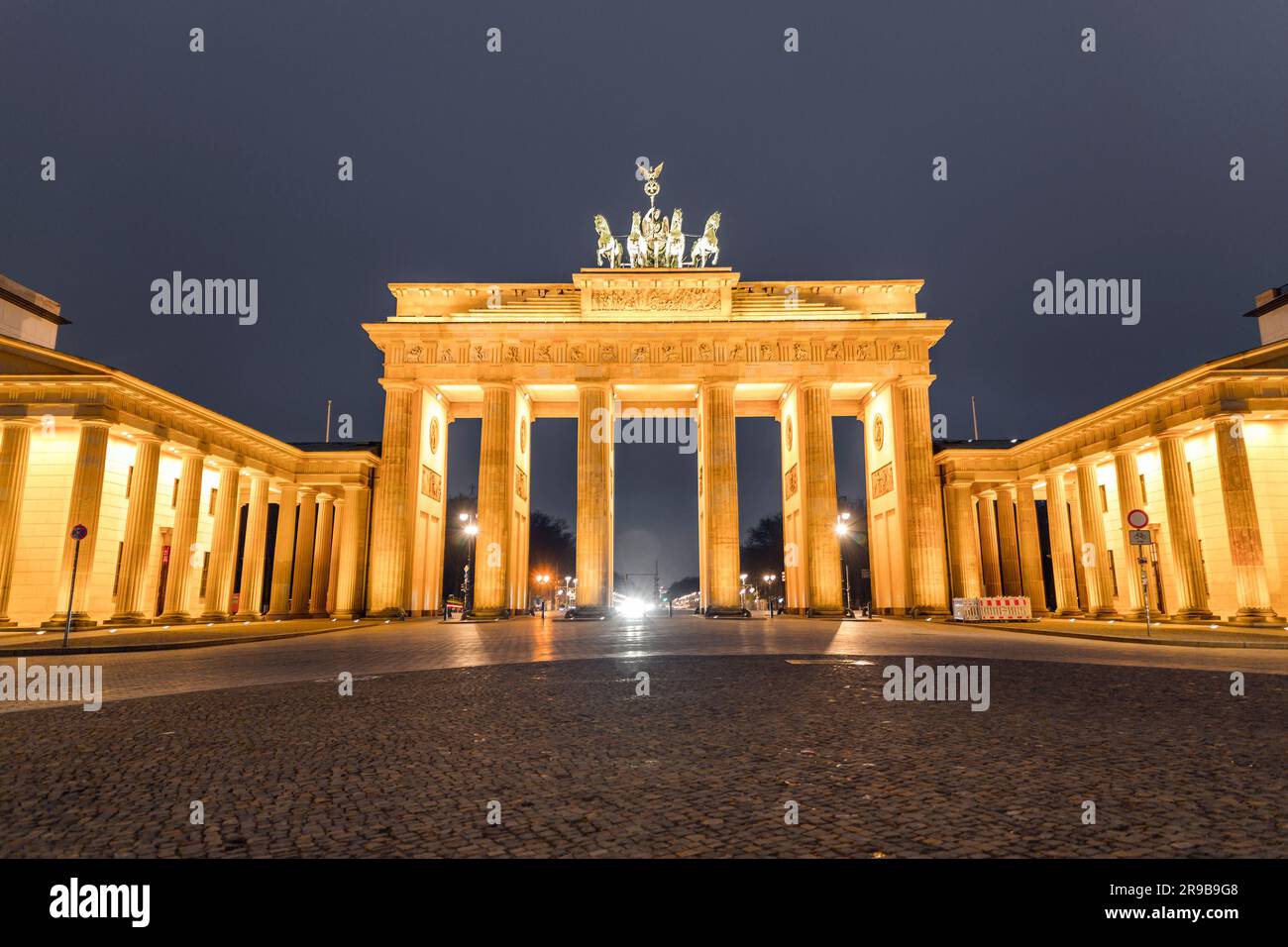 The famous landmark of Brandenburg Gate or Brandenburger Tor in Berlin ...