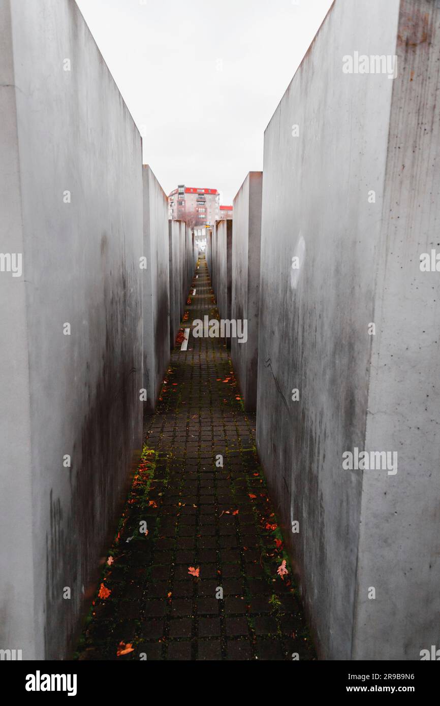 Berlin, Germany - 15 DEC 2021: The Holocaust Memorial is a memorial in ...