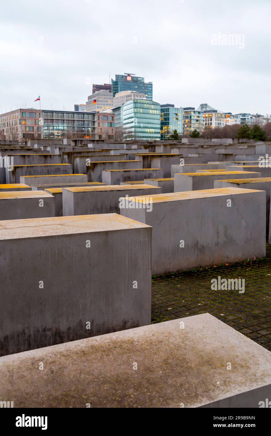 Berlin, Germany - 15 DEC 2021: The Holocaust Memorial is a memorial in ...