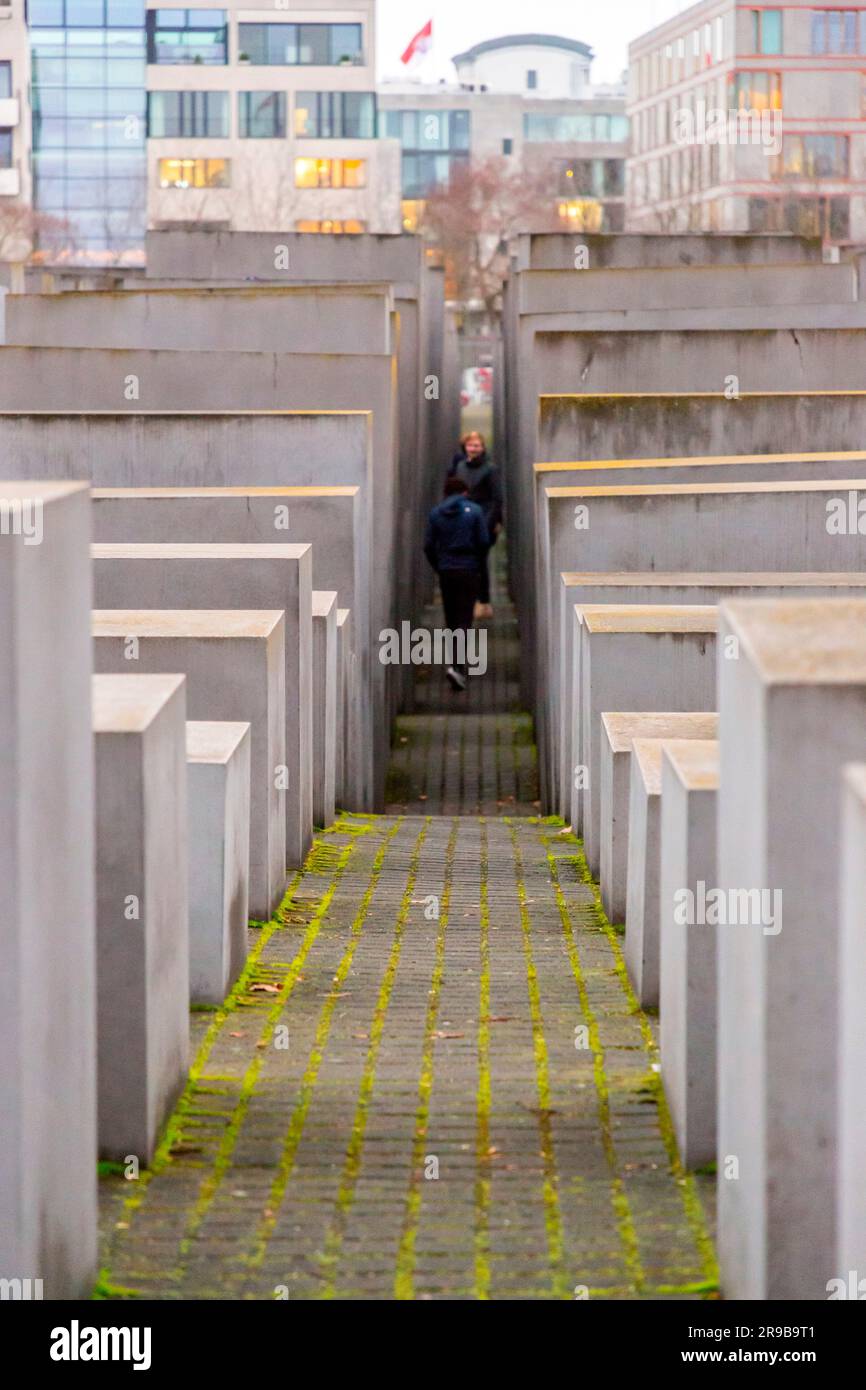 Berlin, Germany - 15 DEC 2021: The Holocaust Memorial is a memorial in ...