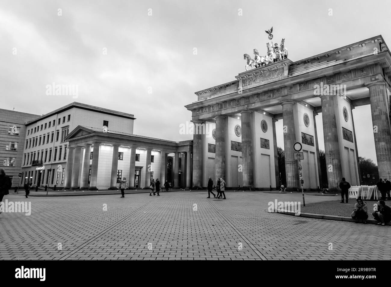 Berlin, Germany - December 15, 2021: The famous landmark of Brandenburg ...