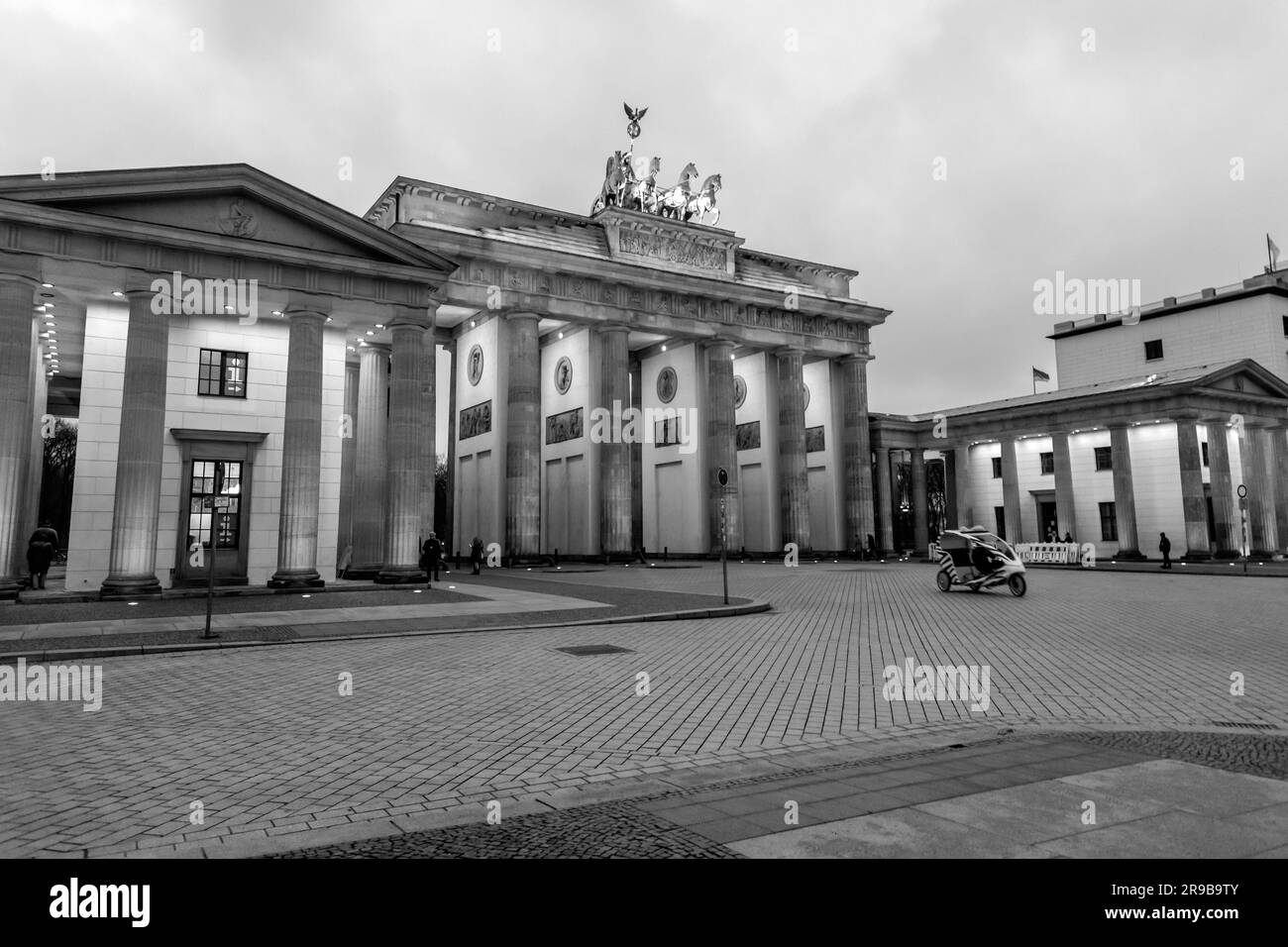 Berlin, Germany - December 15, 2021: The famous landmark of Brandenburg ...