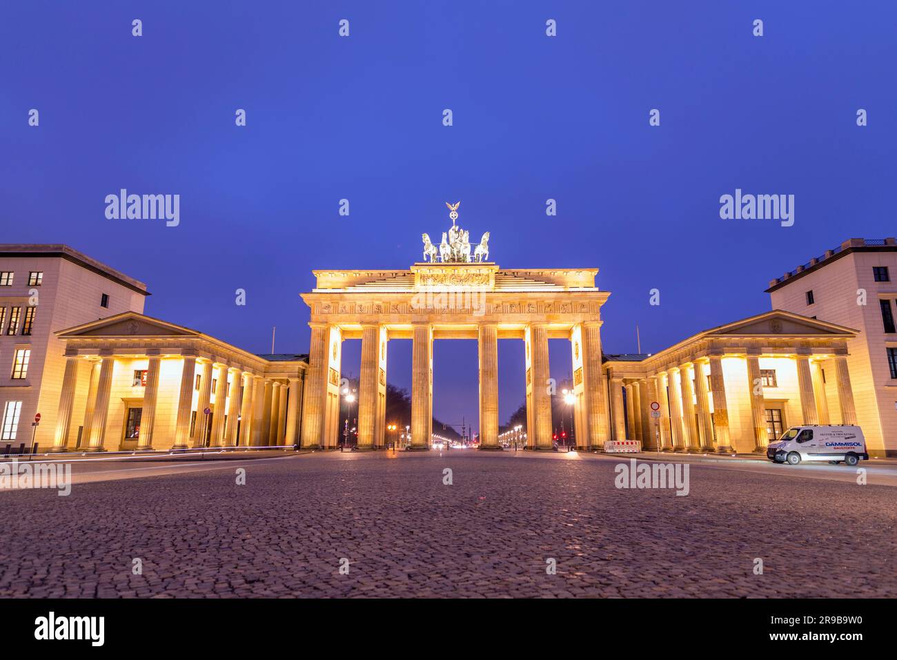Berlin, Germany - December 17, 2021: The famous landmark of Brandenburg ...