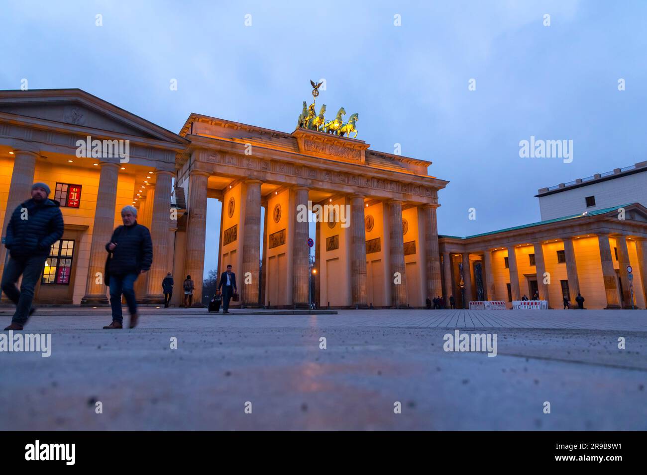 Berlin, Germany - December 15, 2021: The famous landmark of Brandenburg ...
