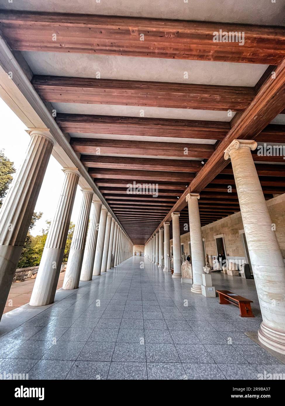 Athens, Greece - 25 Nov 2021: The Stoa of Attalos is a covered portico ...
