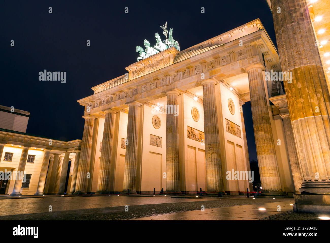 The famous landmark of Brandenburg Gate or Brandenburger Tor in Berlin ...