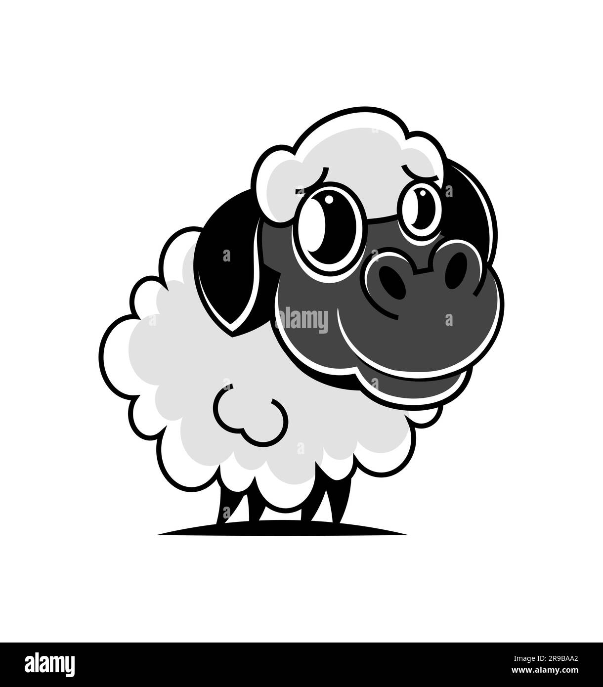 livestock big sheep farm badge minimal premium black logo vector ...