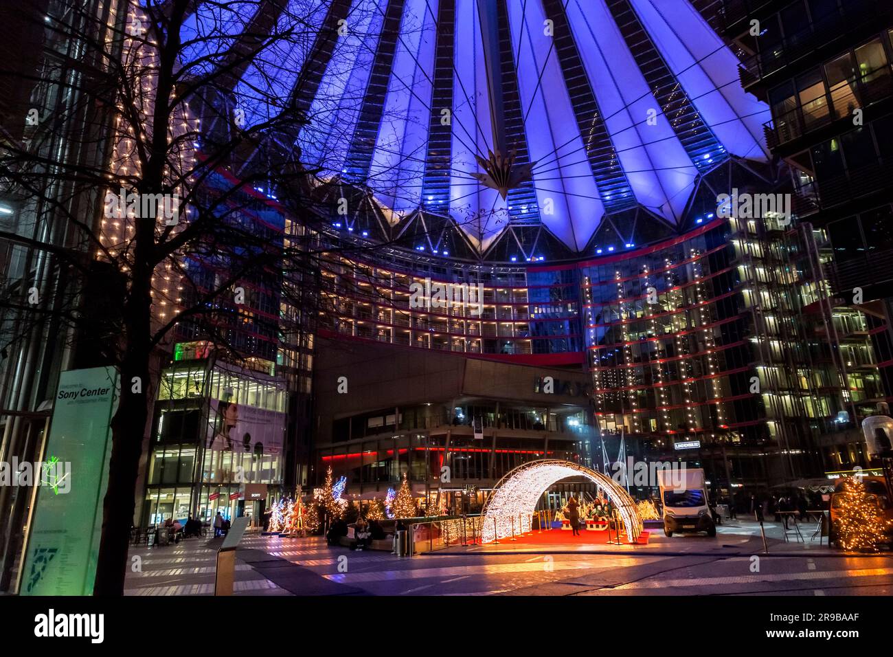 Berlin, Germany - 15 DEC 2021: The Sony Center is a Sony-sponsored ...