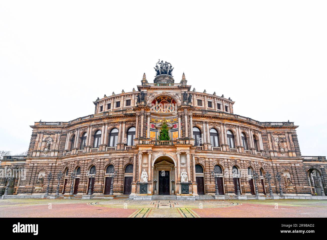 Historical Semperoper building, the state opera house in the old town ...
