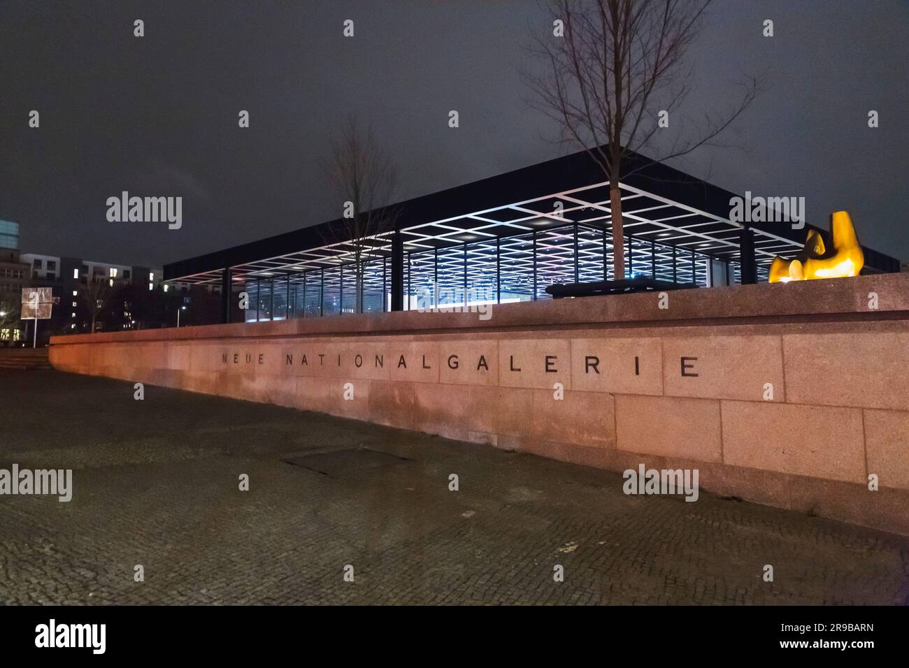 Berlin, Germany - 15 DEC 2021: The Neue Nationalgalerie - New National ...