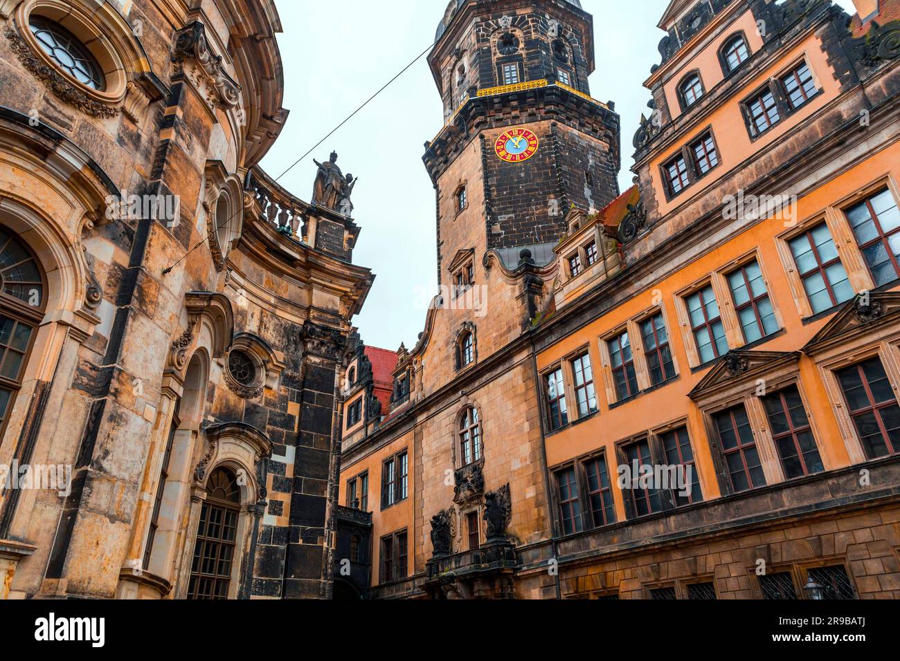 Exterior view of the Residenzschloss in the old town of Dresden, the ...