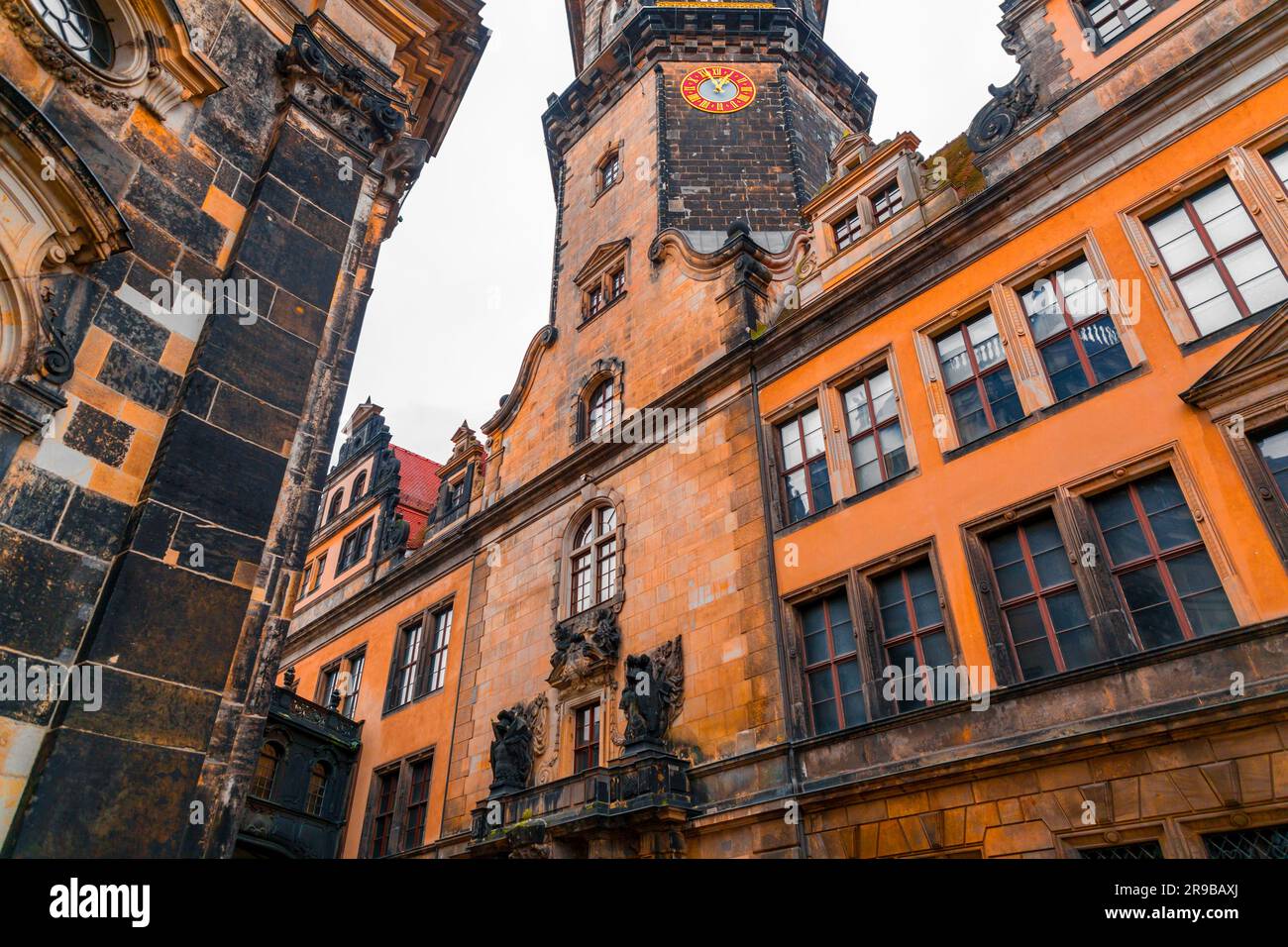 Exterior view of the Residenzschloss in the old town of Dresden, the ...